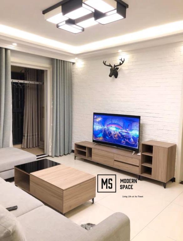 JACOB Modern Wooden Side Cabinet / SDR75, Furniture & Home Living ...