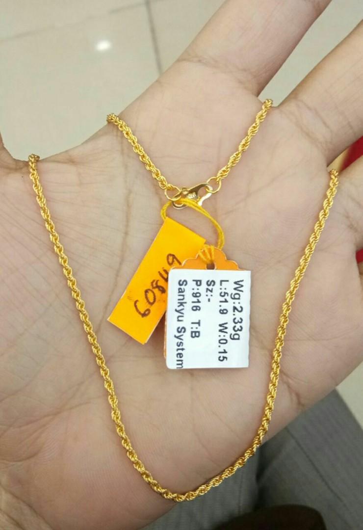 Rantai Emas 916, Women's Fashion, Jewelry & Organisers, Bracelets on ...