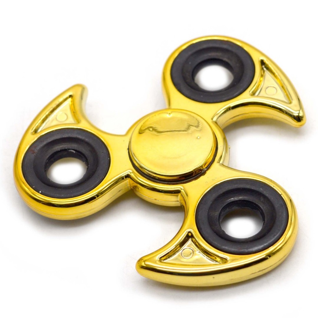Solid Alloy with Hole Fidget Spinner (Gold), Hobbies & Toys, Toys ...
