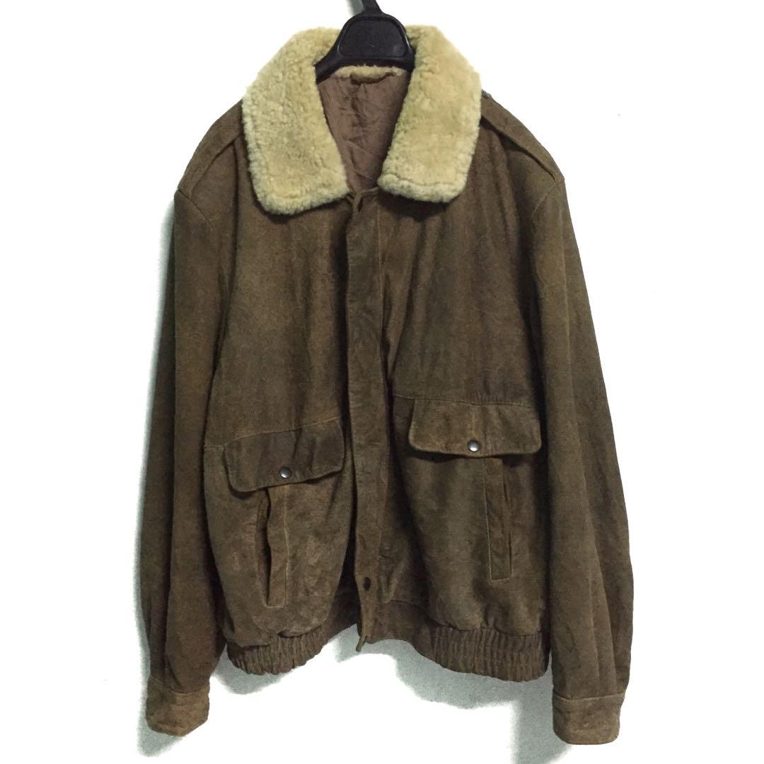 Super RARE Genuine Deerskin Leather Jacket, Men's Fashion, Coats ...