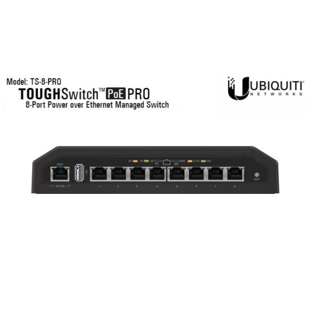 TS-8-PRO 8-Port Power over Ethernet Managed Switch - Ubiquiti TOUGH ...
