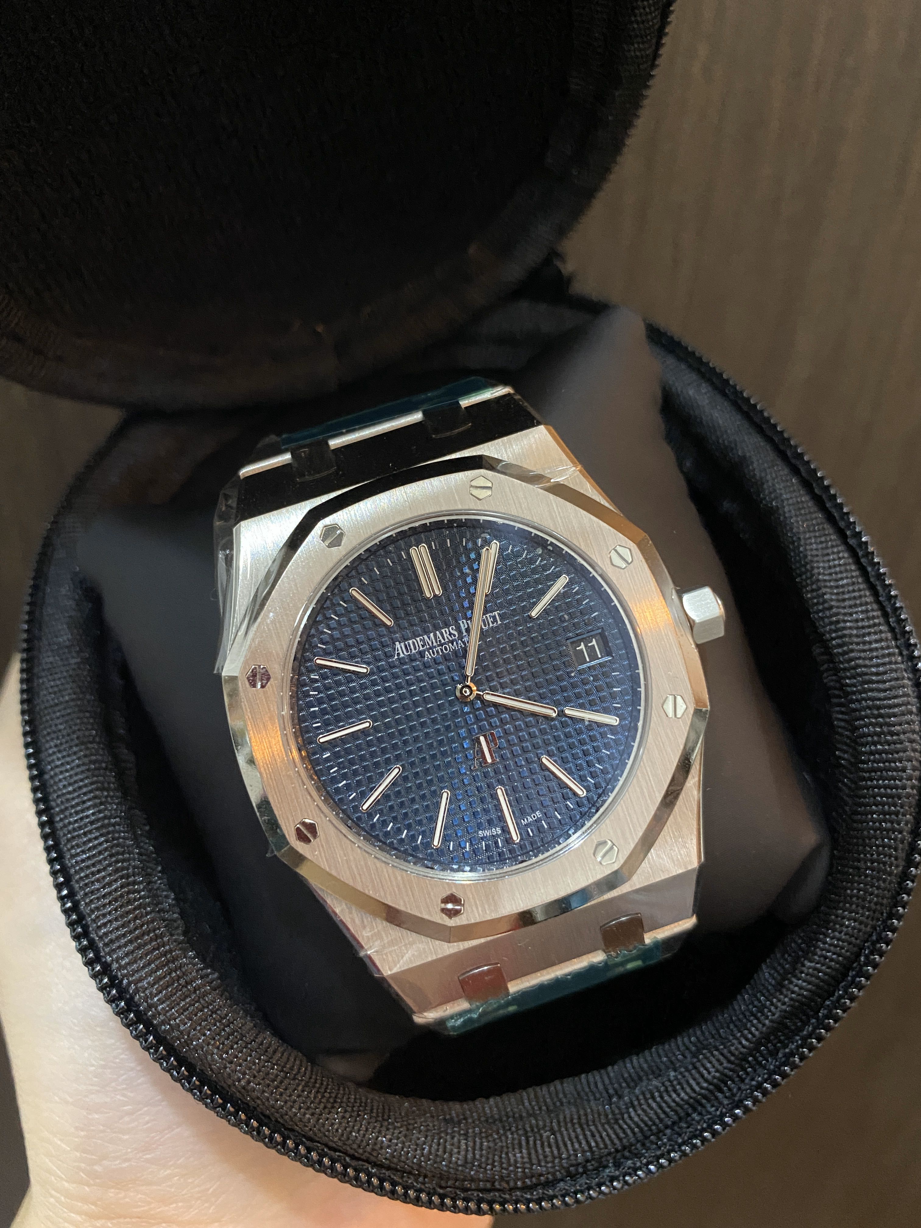 Audemars Piguet 15202 Blue Dial Jumbo BRAND NEW, Luxury, Watches on ...