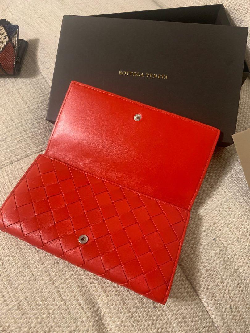 Bottega Large French Wallet, Luxury, Bags & Wallets on Carousell