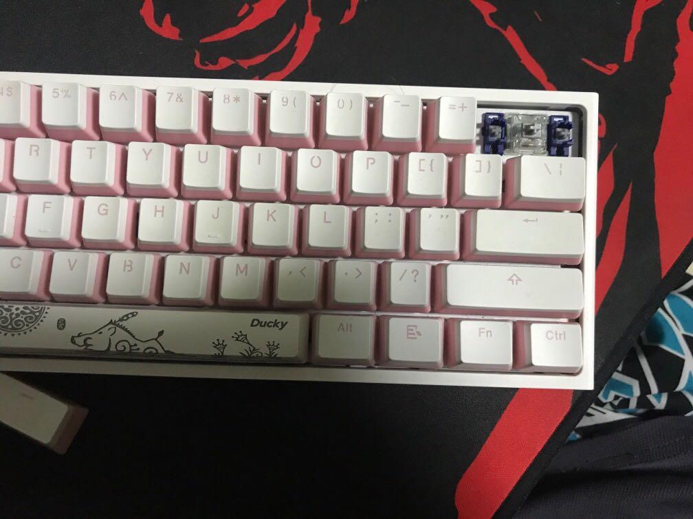 Ducky One 2 Mini with custom pink pudding key caps and year of pig ...