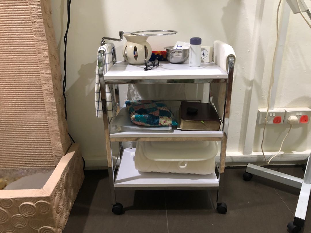 FACIAL RECTANGLE TROLLEY WITH WASHING BOWL ATTACHMENT, Furniture & Home ...