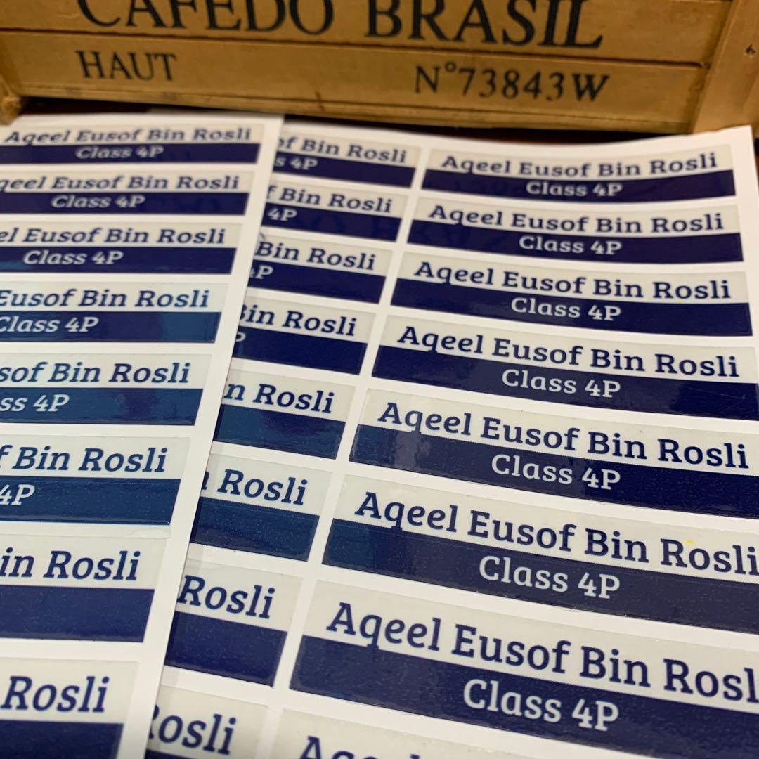 Textbook Super durable waterproof school labels stickers name class ...