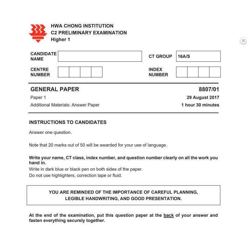 [FREE] JC notes exam papers A level, Everything Else on Carousell