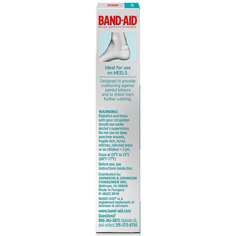 Johnson & Johnson Band-aid Brand Hydro Seal Blister Heel Cushions, 6 ...