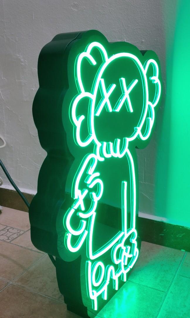 KAWS led neon light, Furniture & Home Living, Lighting & Fans, Lighting ...