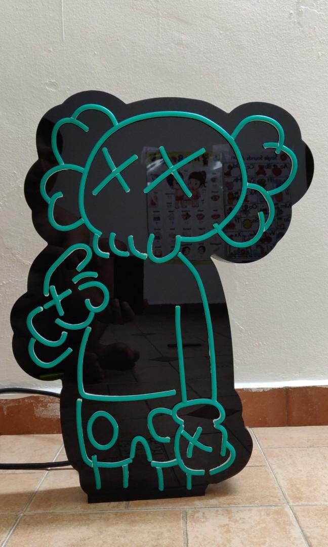 KAWS led neon light, Furniture & Home Living, Lighting & Fans, Lighting ...