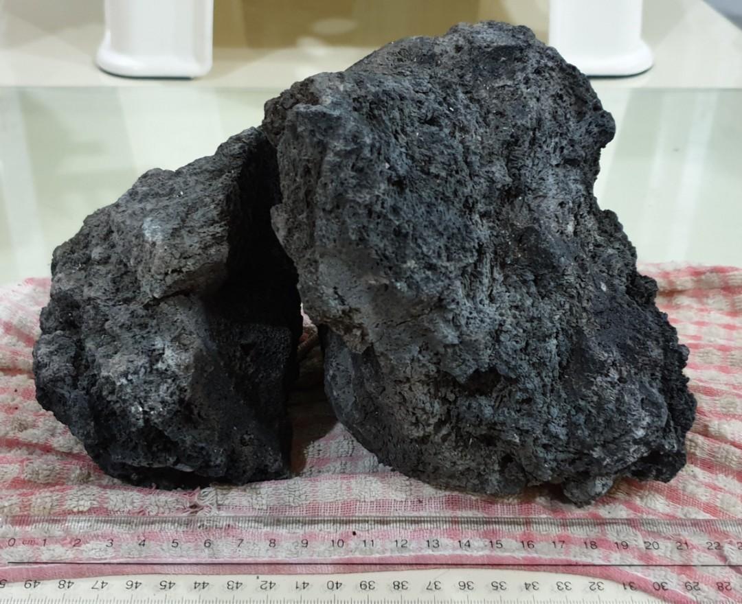Lava Rock Volcanic Stone Black Dark Gray for Aquascape Freshwater Fish ...