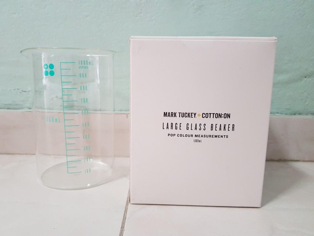 Mark Turkey 1 litre Large Glass Beaker (ocean green), Hobbies & Toys ...