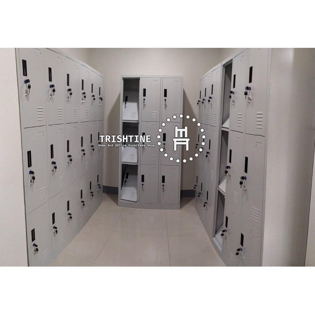 OFFICE FURNITURE STEEL LOCKER 9 DOOR DUAL LOCK WITH HANDLE, Furniture ...