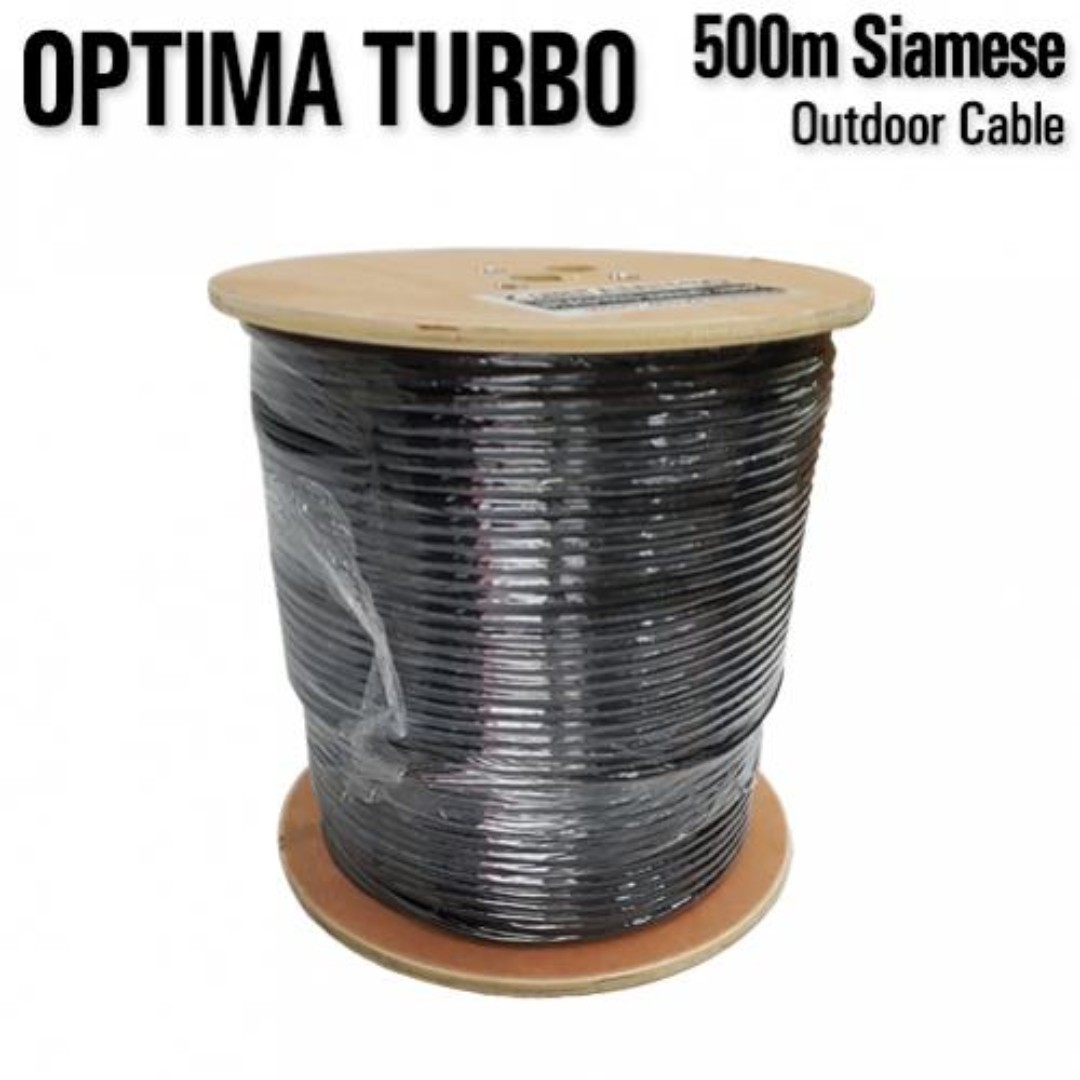Optima Turbo 500m Siamese Outdoor Cable, Furniture & Home Living ...
