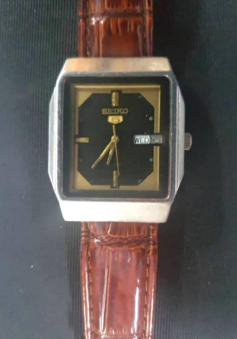 Seiko 5 Automatic Stainless Steel Gold Dial Analog Men Watch, Hobbies ...