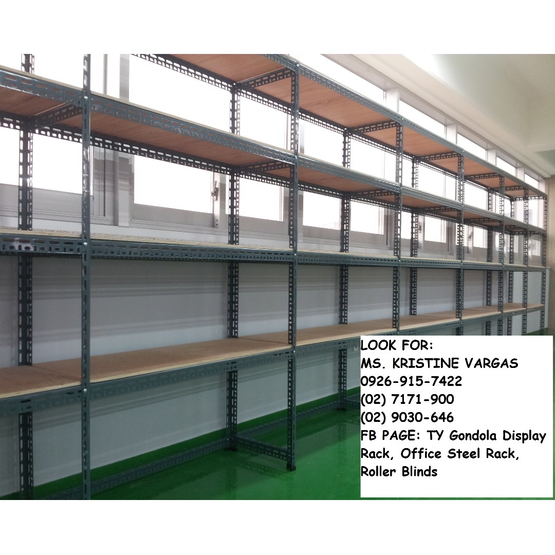 Standard ivory color steel rack heavy duty adjustable steel shelves ...