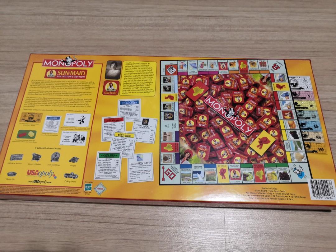 Sun Maid Monopoly Board Game, Hobbies & Toys, Toys & Games on Carousell