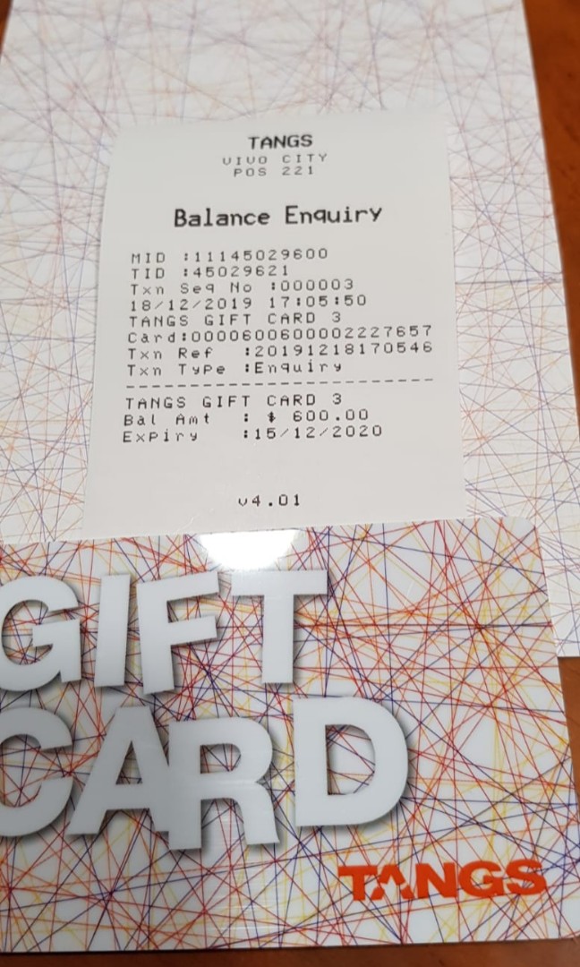 Tangs Gift Voucher $600, Everything Else on Carousell