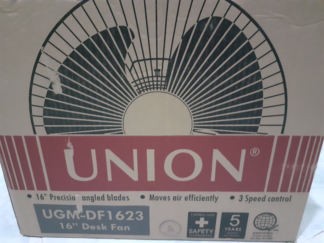UNION 16" Desk Fan, Furniture & Home Living, Lighting & Fans, Fans on ...