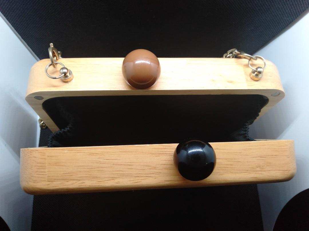 Wood rectangle box bag, Women's Fashion, Bags & Wallets, Tote Bags on ...