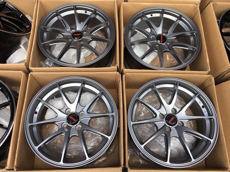 16" G25 Design Gray mags 4Holes pcd 100 with 195-50-r16 Bridgestone ...