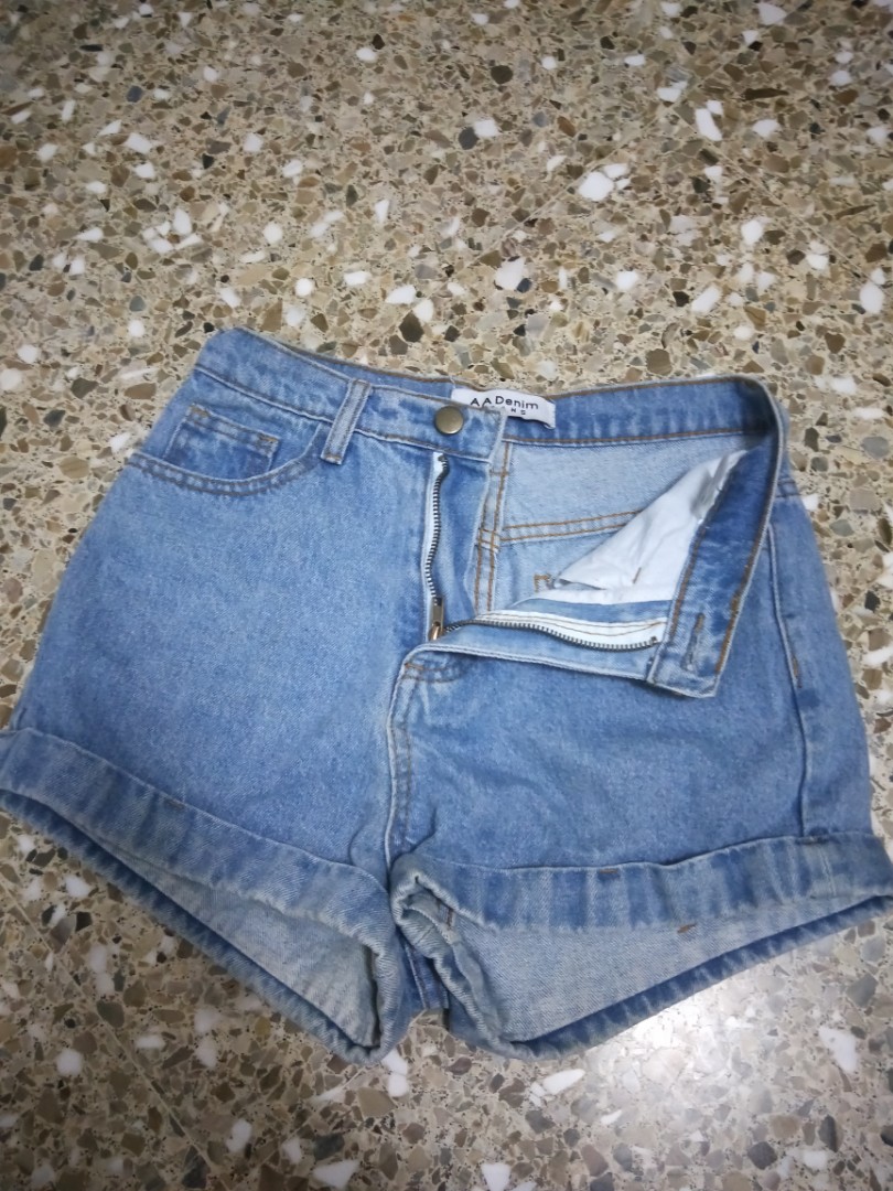 AA Denim Shorts, Women's Fashion, Bottoms, Shorts on Carousell
