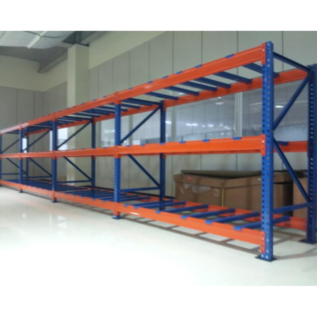 Heavy Duty - Pallet Rack all Steel - 2 Level Tie Beam TYpe, Furniture ...