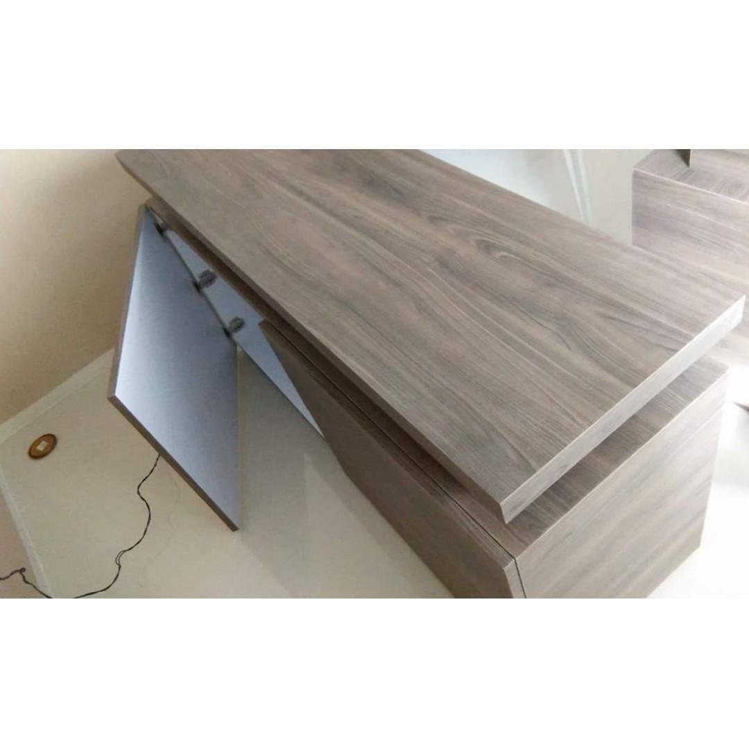 Office Table -Front Desk- swing door Cabinet (Customize Table ...