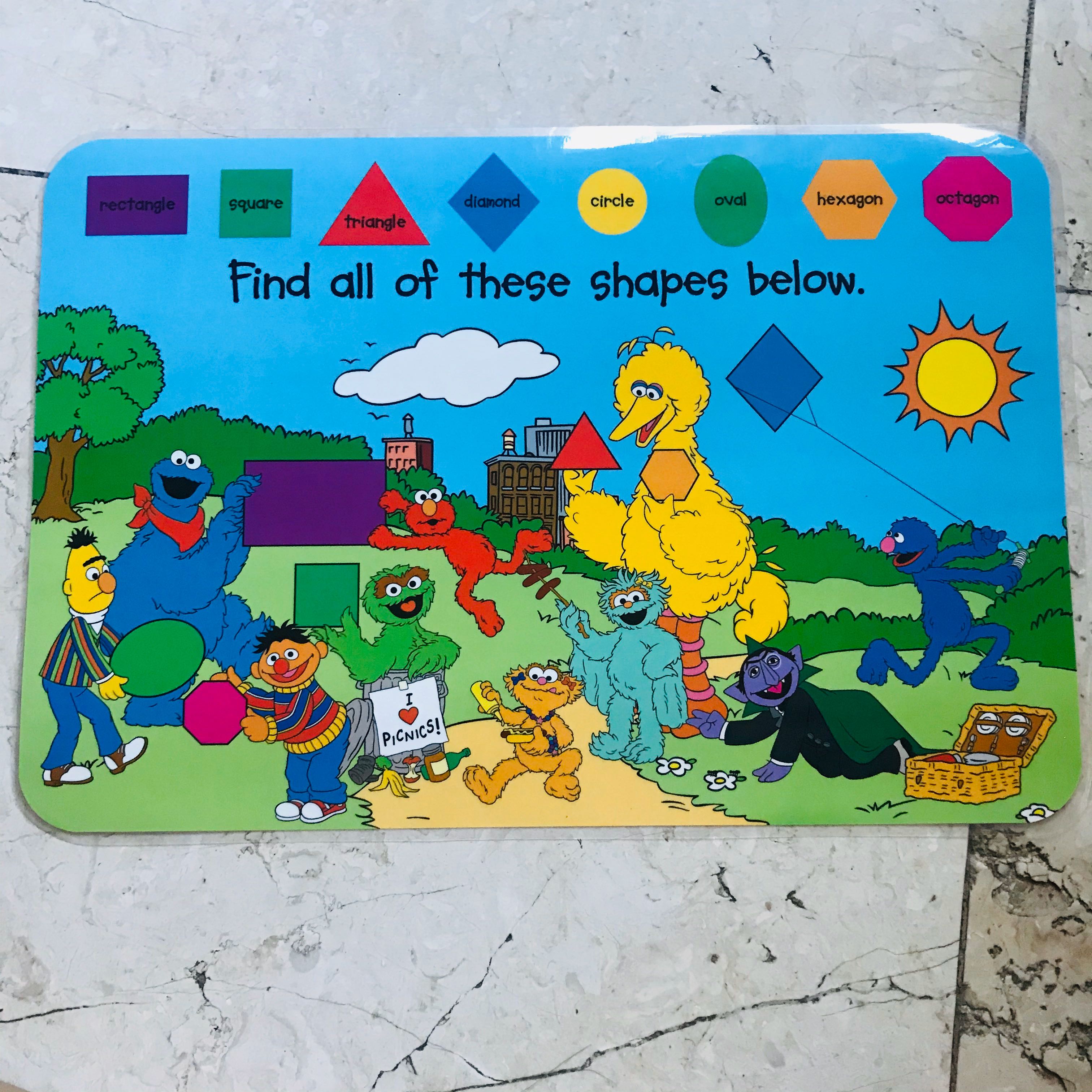 Sesame Street Activity Mat: Shapes, Babies & Kids, Infant Playtime on ...
