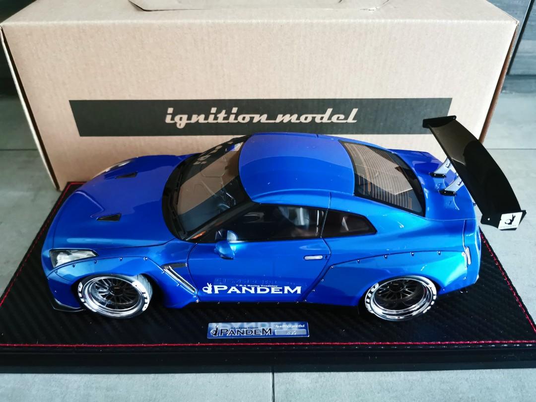 1/18 Ignition Model Pandem Nissan GT-R R35 (Blue Metallic) #1001 ...