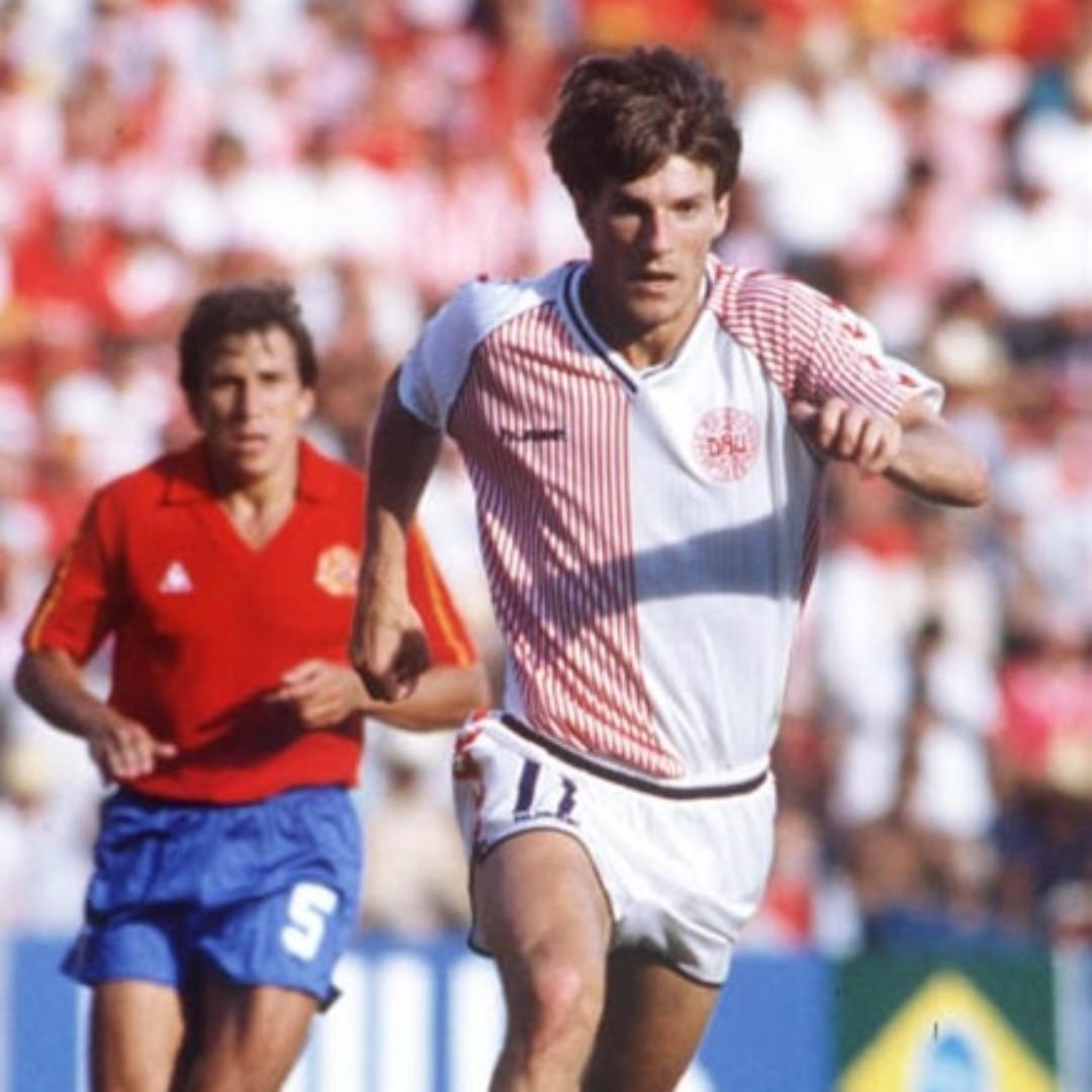 DM002 丹麥國家隊 hummel Denmark National Team Away Jersey World Cup 1986, 男裝 ...