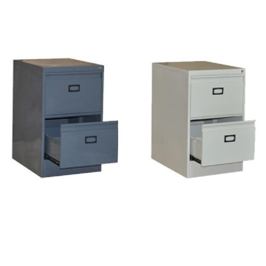 Ergodynamic FCSP2 2 Layer Vertical File Cabinet with Recessed Handle ...