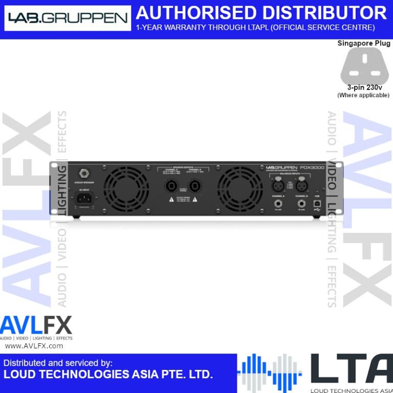 Lab Gruppen PDX3000 - 3,000 Watt, Two Channel Amplifier with DSP ...