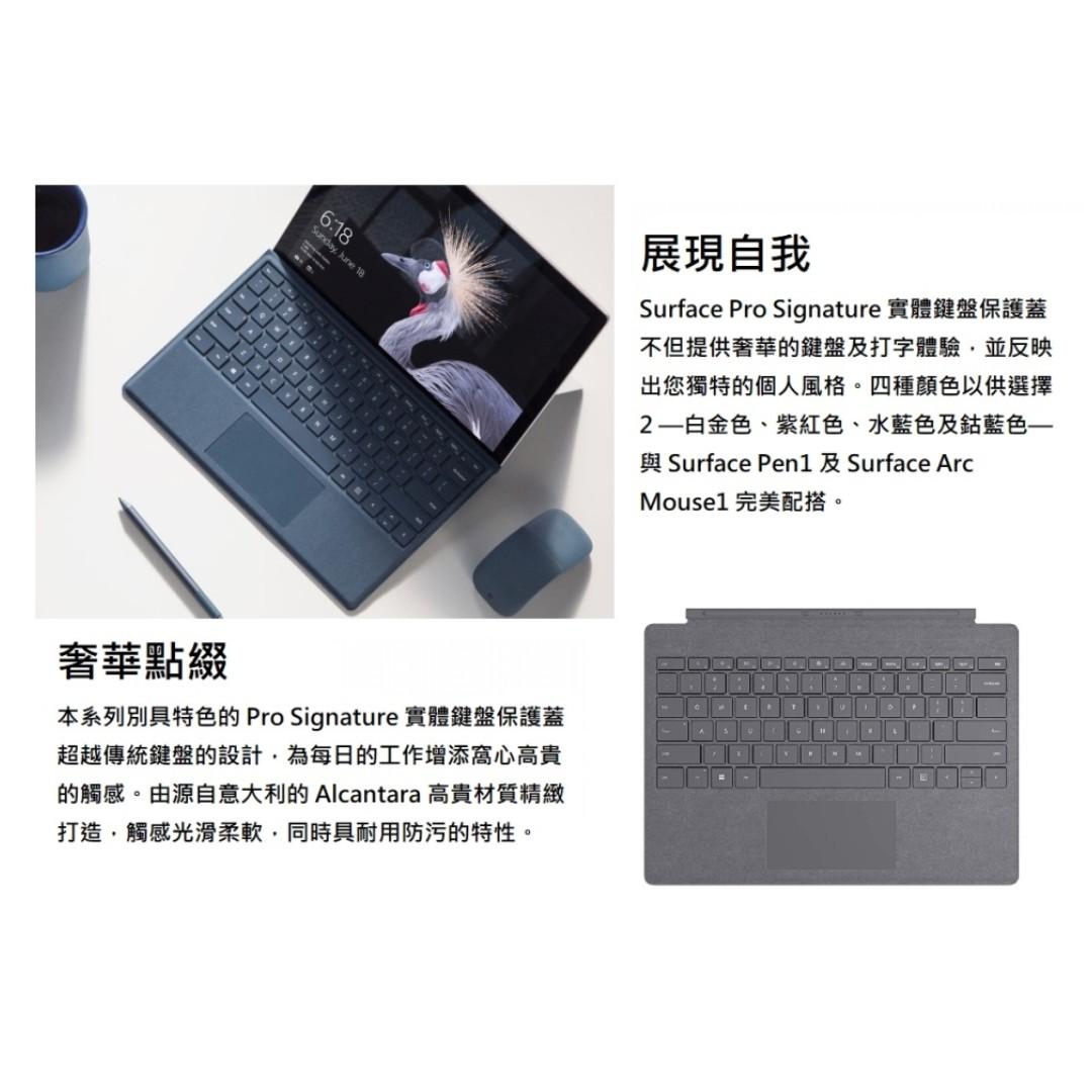 Microsoft Surface Pro Signature Type Cover Platinum English Edition 鍵盤 ...