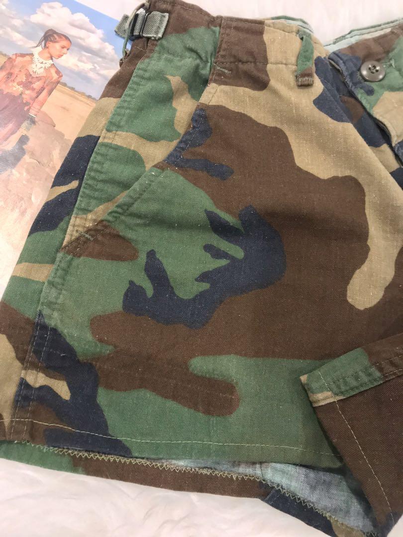 Uk 6 /S - Upcycle Repurposed Authentic Army Shorts, Women's Fashion ...