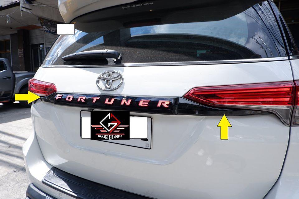 2016 to 2020 Fortuner Trunk Led Tailgate led cladding Rear Tail Gate ...