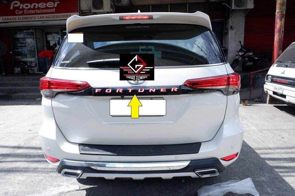 2016 to 2020 Fortuner Trunk Led Tailgate led cladding Rear Tail Gate ...