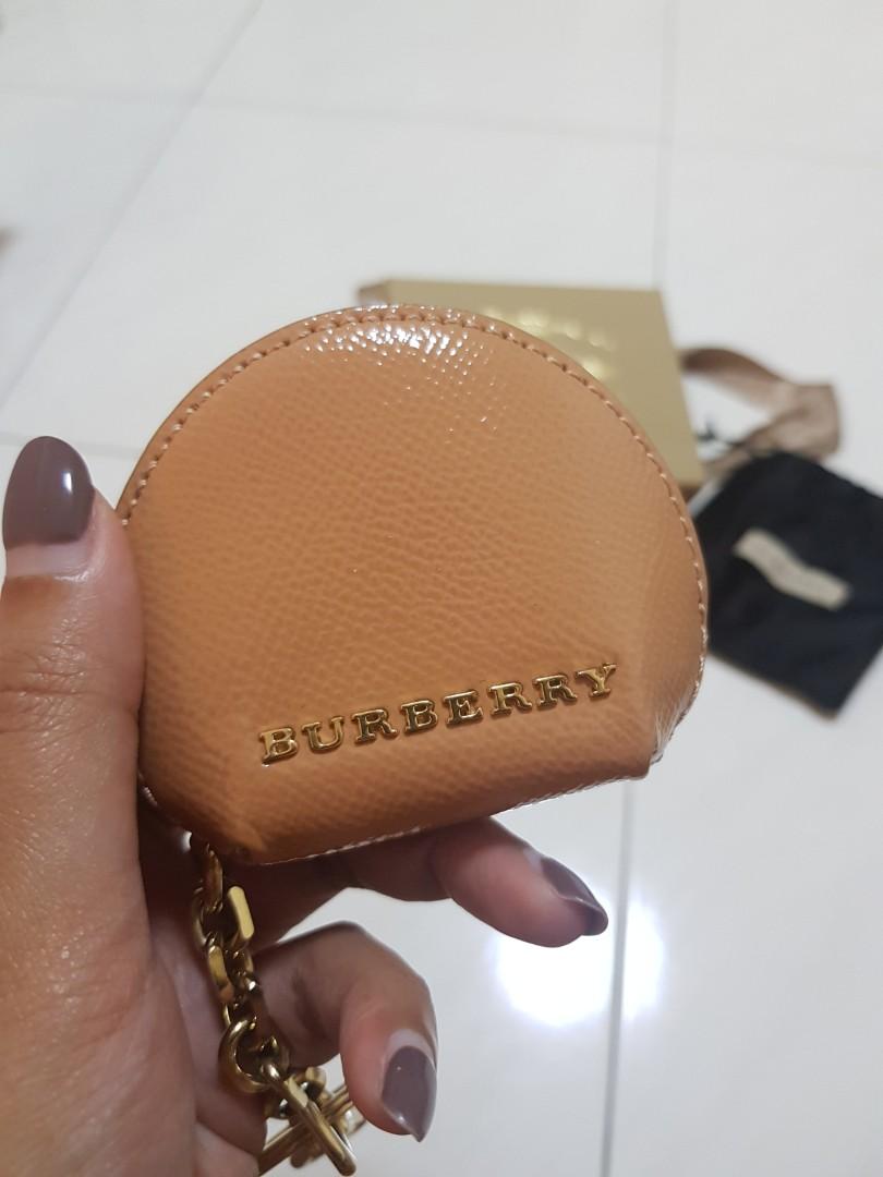 Burberry Round Leather Coin Pouch, Women's Fashion, Bags & Wallets ...