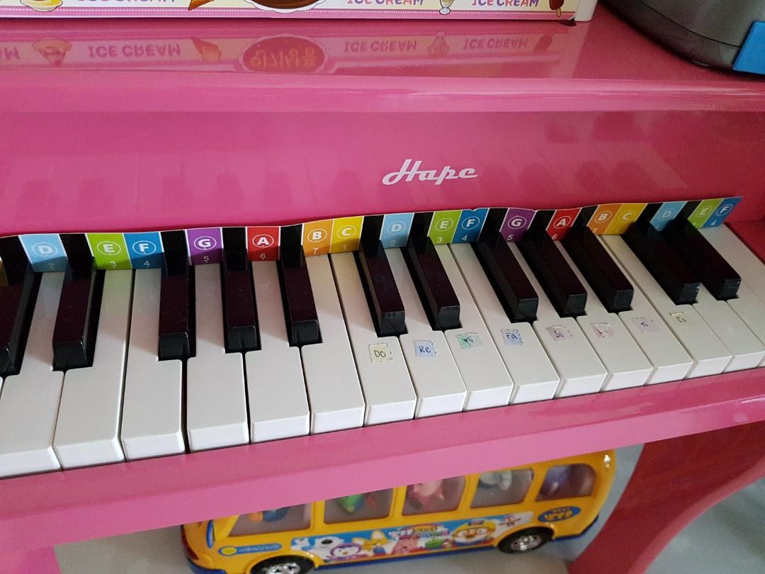 Hape Grand Piano - Pink, Babies & Kids, Infant Playtime on Carousell