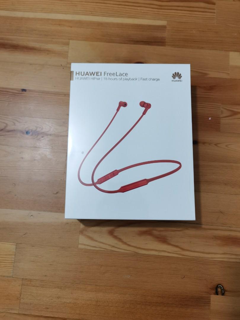 Huawei freelace red, Audio, Earphones on Carousell