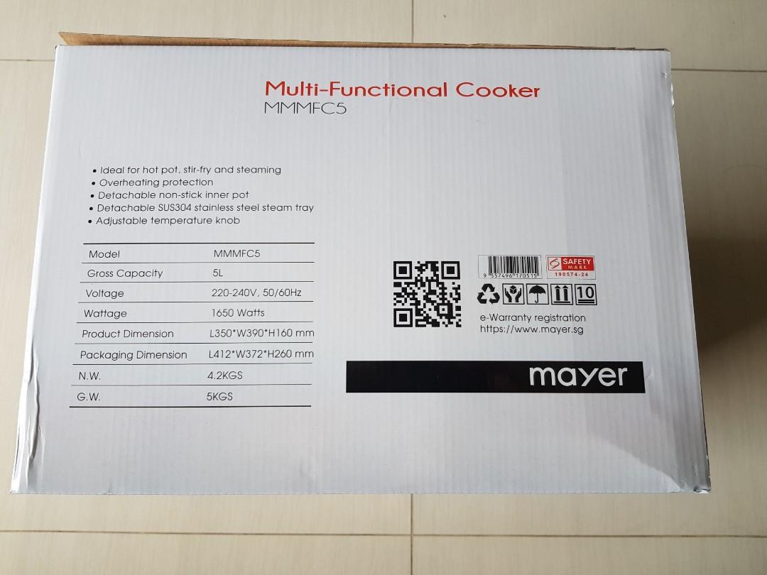 Mayer Multi-Functional Cooker MMMFC5, TV & Home Appliances, Kitchen ...