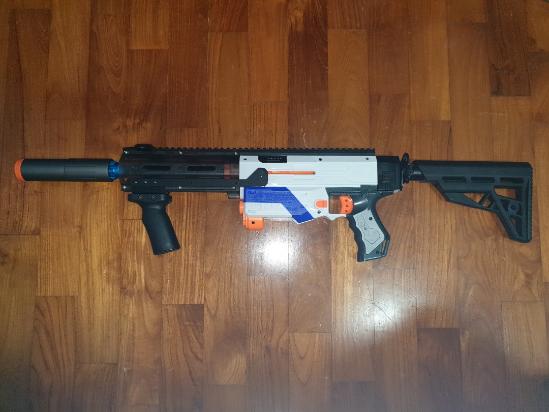 Modded Nerf Retaliator blaster, Hobbies & Toys, Toys & Games on Carousell