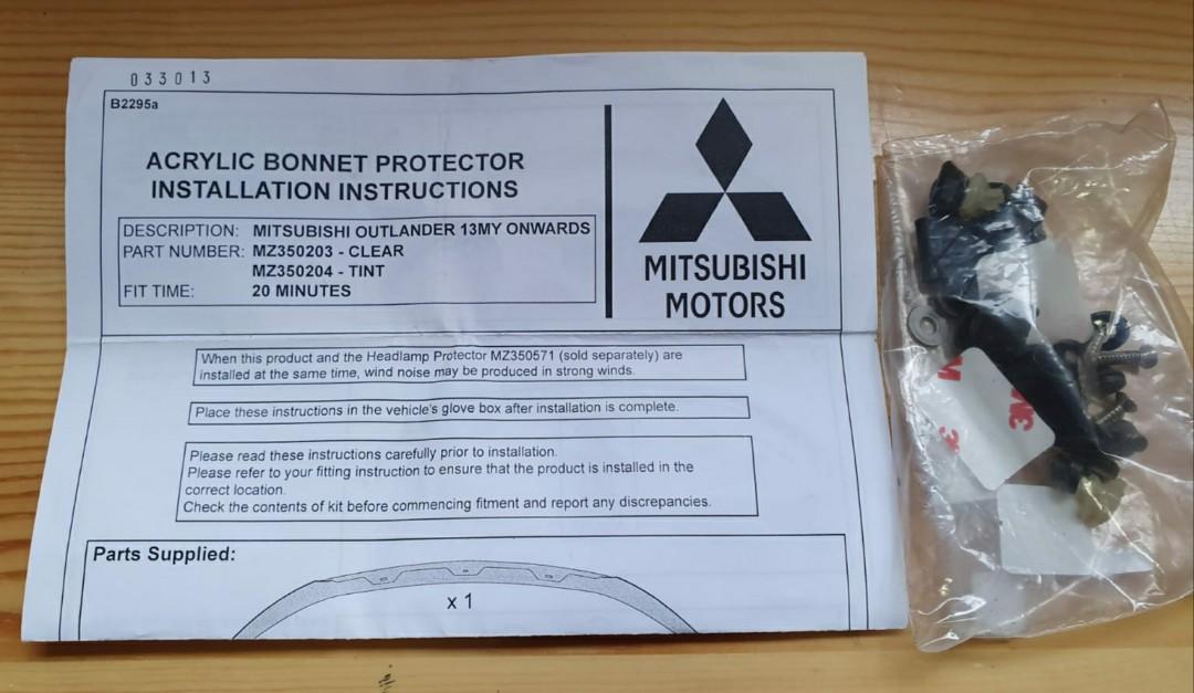 Outlander Bonnet Protector, Car Accessories, Accessories on Carousell