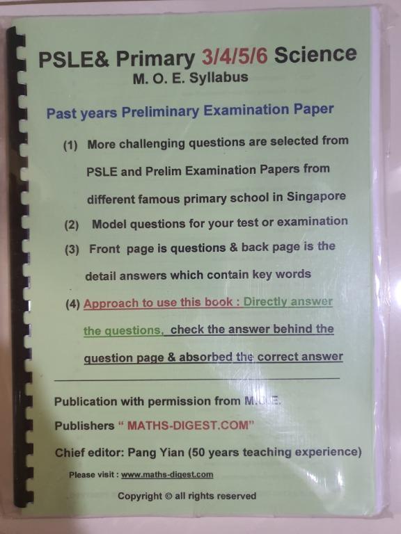 PSLE Primary P3/4/5/6 Science MOE Syllabus, Hobbies & Toys, Books ...