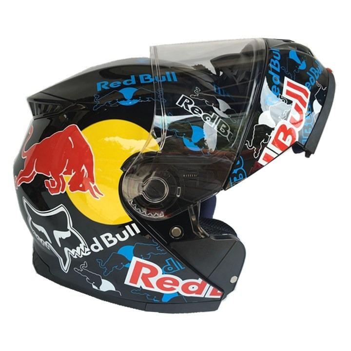 Redbull Red bull helmet black black yellow red energy drink modular ...