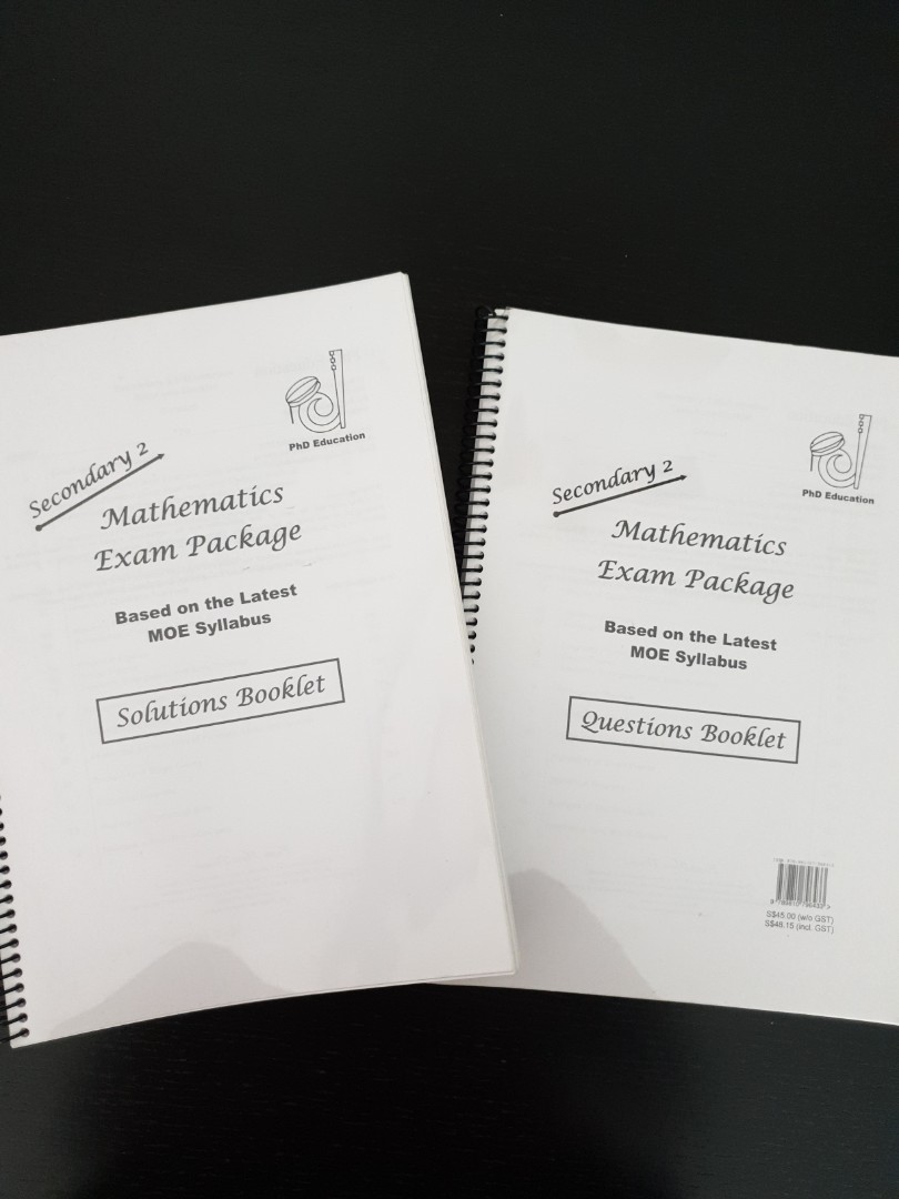 Sec2 Mathematics Exam Package Questions & Solution Booklet, Hobbies ...