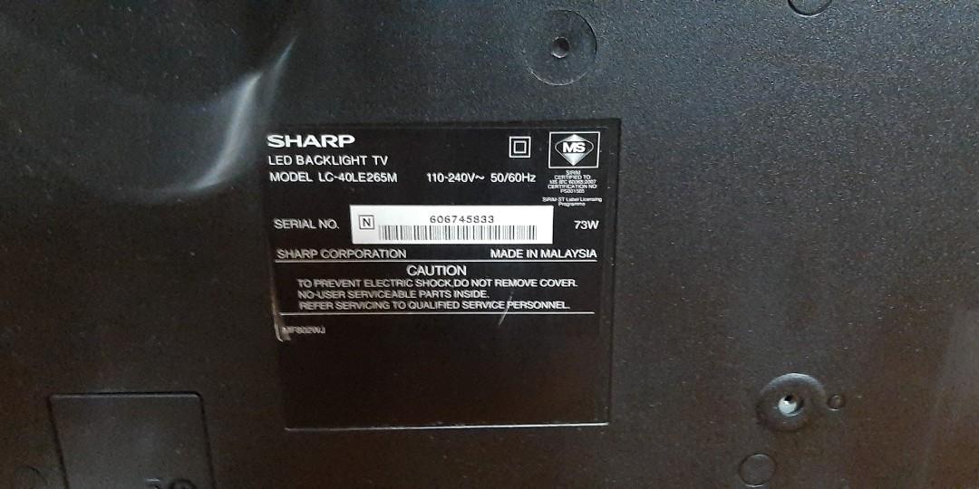 Sharp Aquos 40 inch Full HD TV, TV & Home Appliances, TV ...
