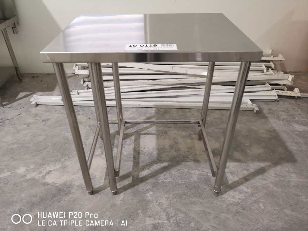 Stainless steel 1 tier working table c/w rice cooker trolley, Furniture ...