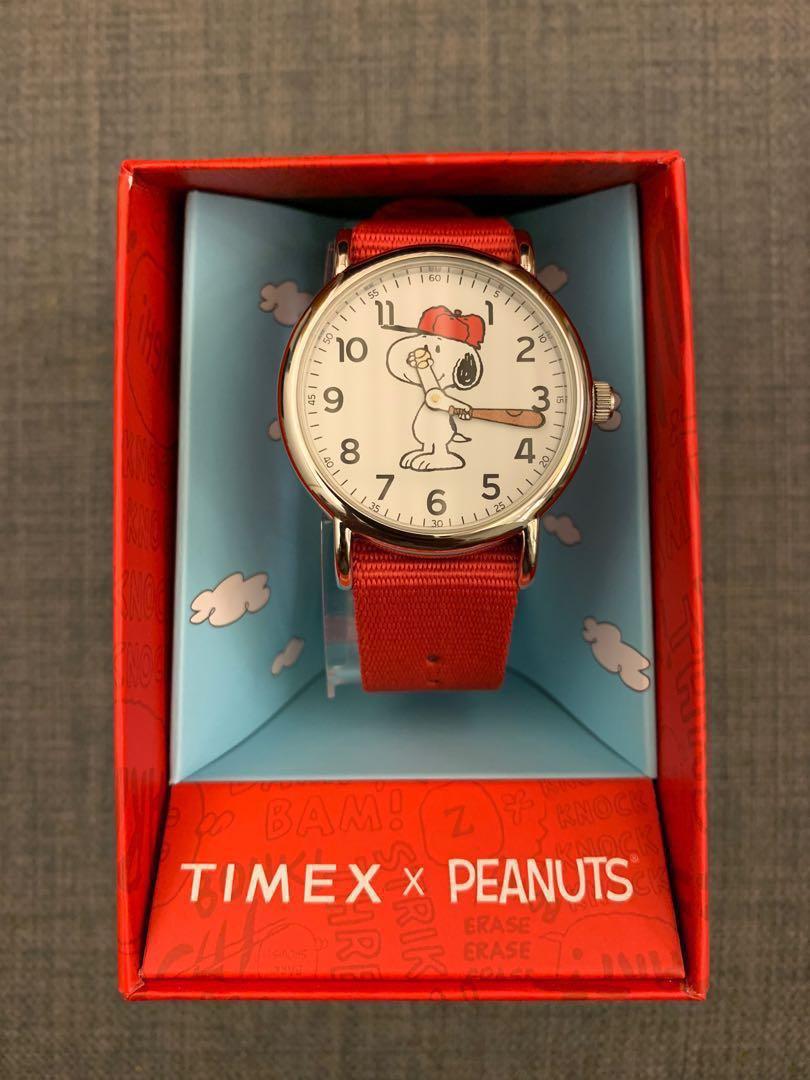 Timex Peanuts Snoopy watch weekender, 名牌, 手錶 - Carousell