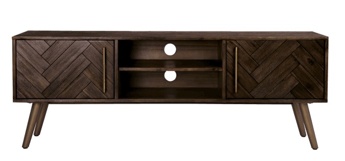 TVS 013 TV Console w Herringbone Pattern, Furniture & Home Living ...